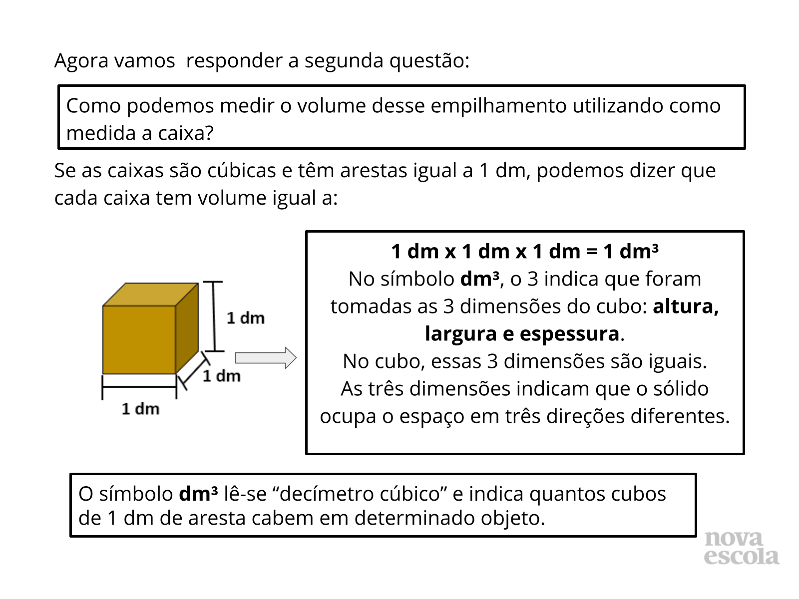 Volume em 3D - Planos de aula - 5º ano