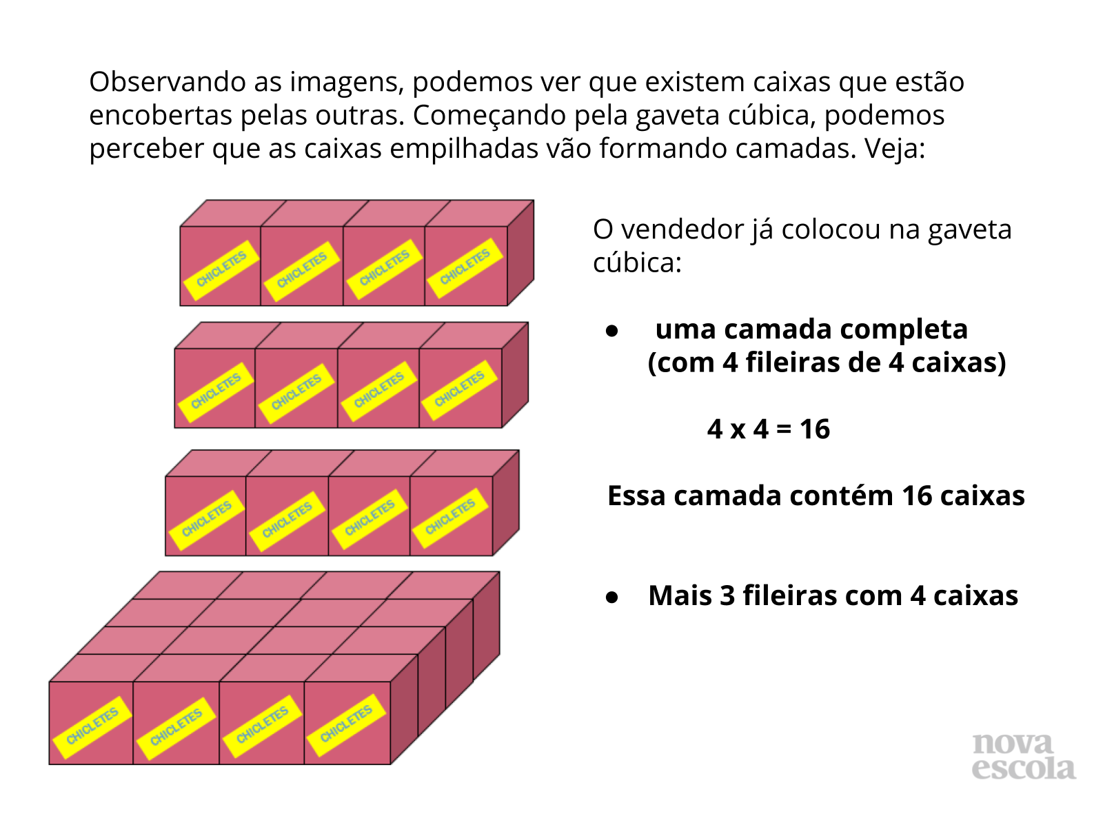 Medida de volume por meio de empilhamento de cubos - Planos de aula ...