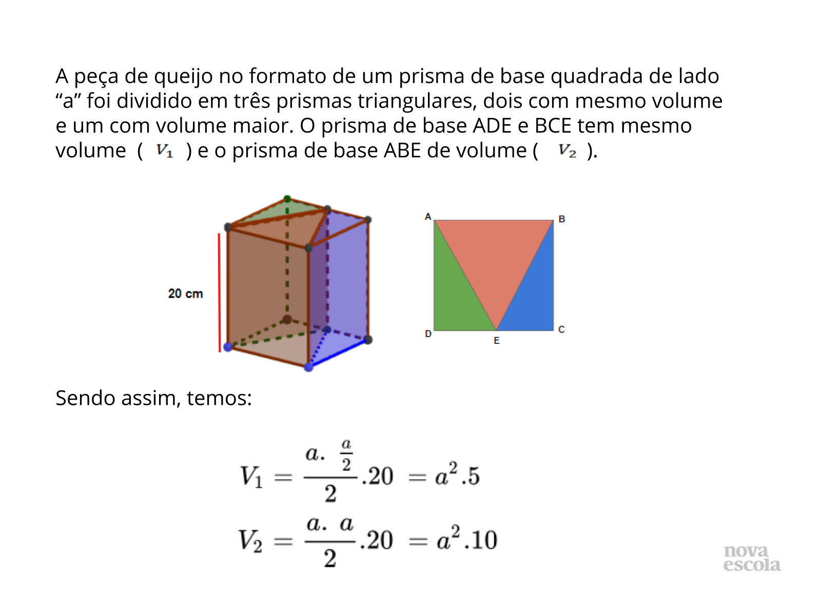Volume de Prismas Retos de Bases Triangulares - Planos de aula - 9º ano