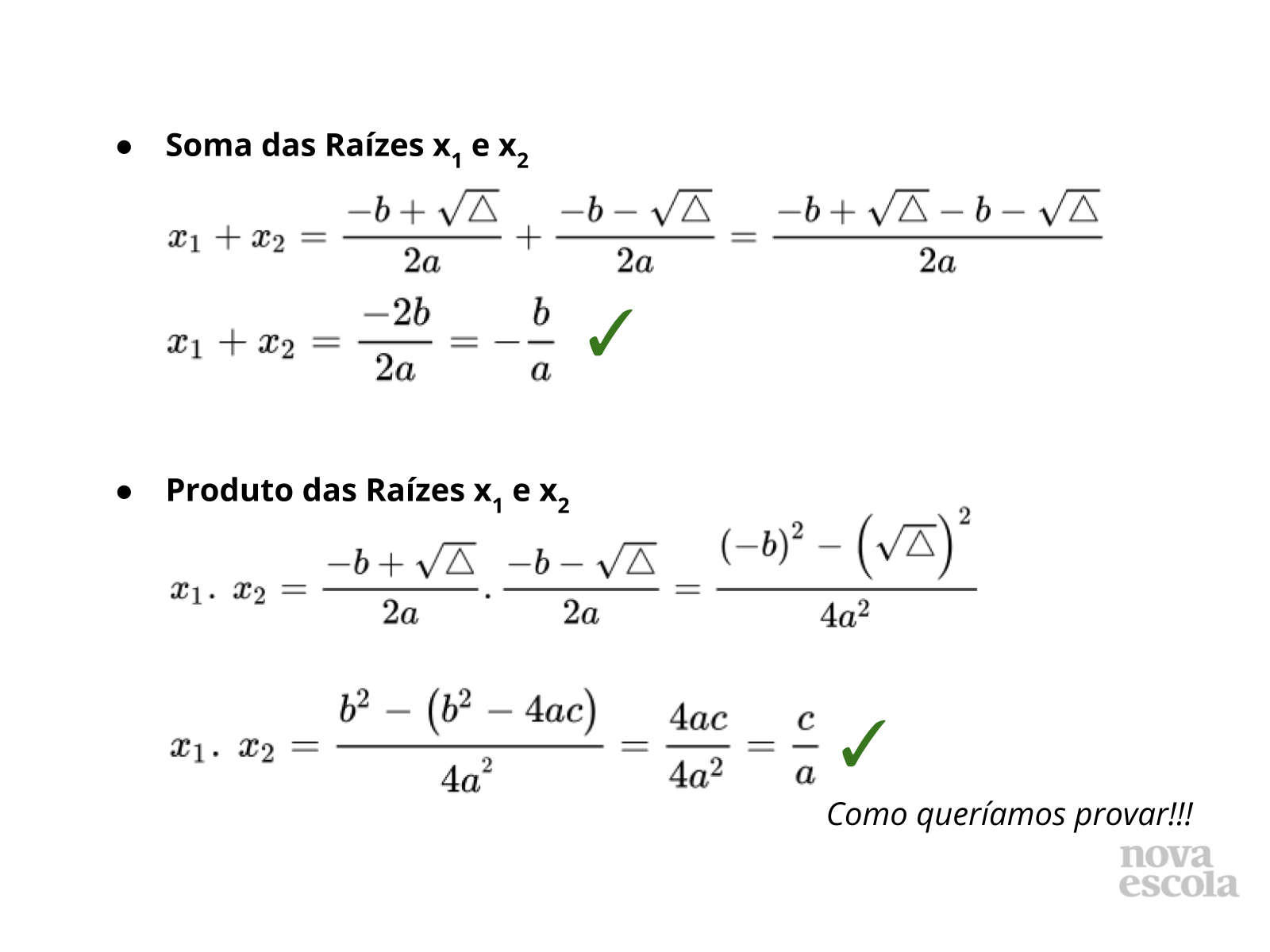 Resolução De Equações Quadráticas Por Cálculo Mental Planos De Aula