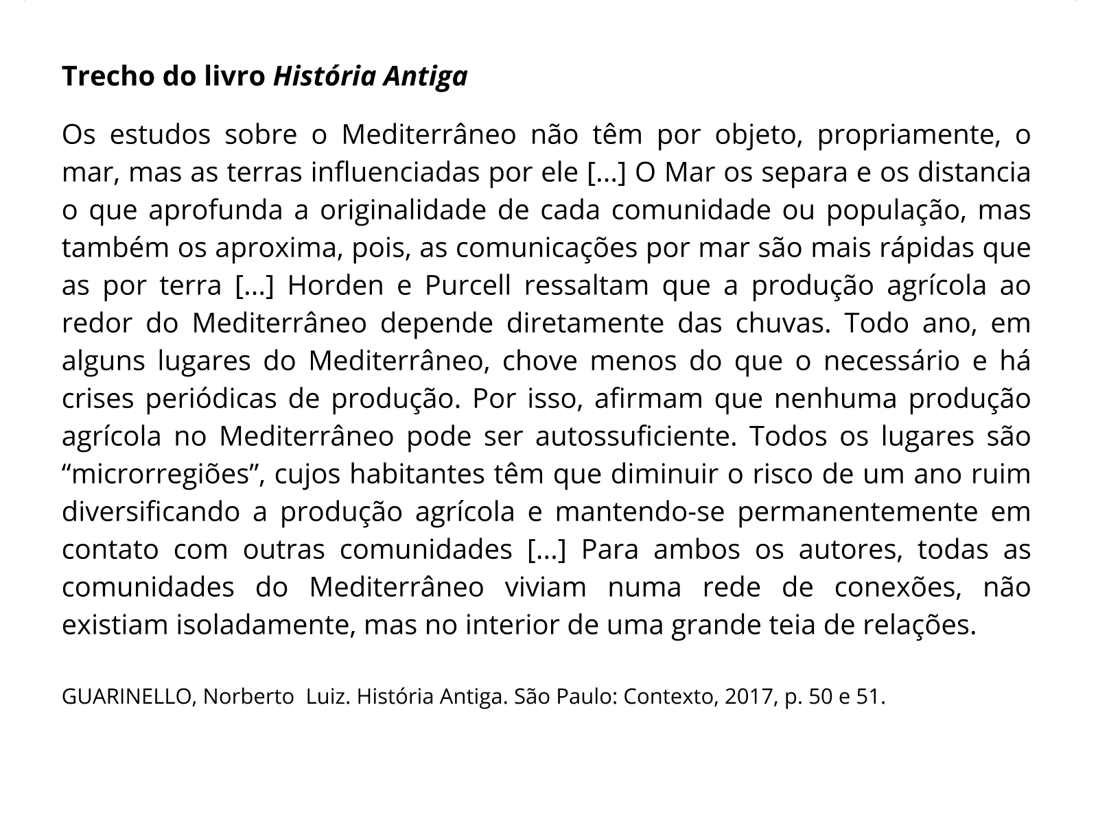 Plano de aula - 6º ano - A Grécia e a Roma Antiga no contexto mediterrânico