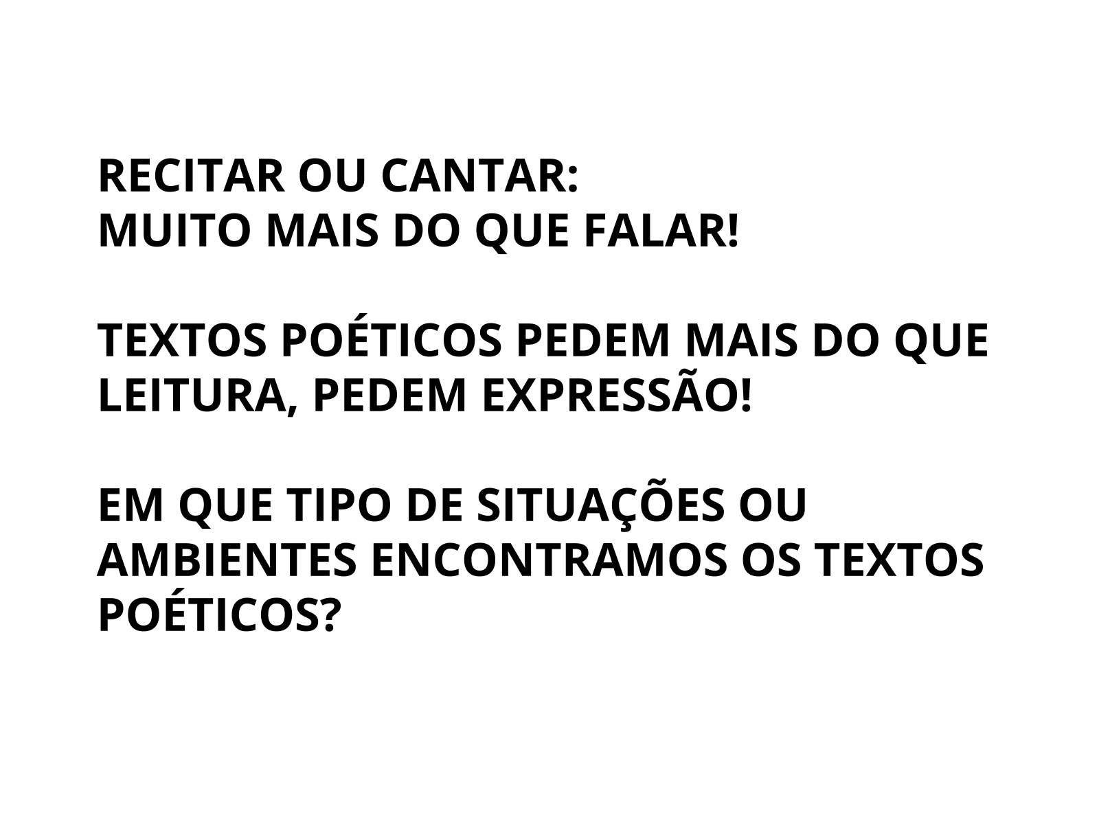 Plano de aula - 2º ano - Oralização de textos poéticos