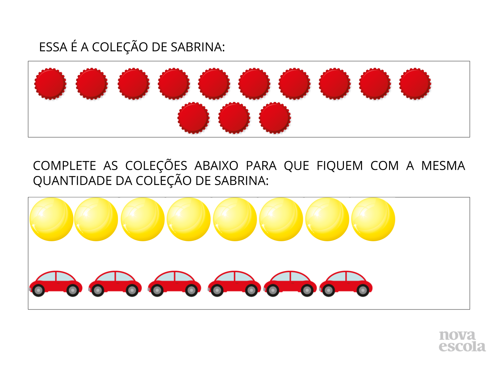 Representando e comparando quantidades de coleções diferentes - Planos ...