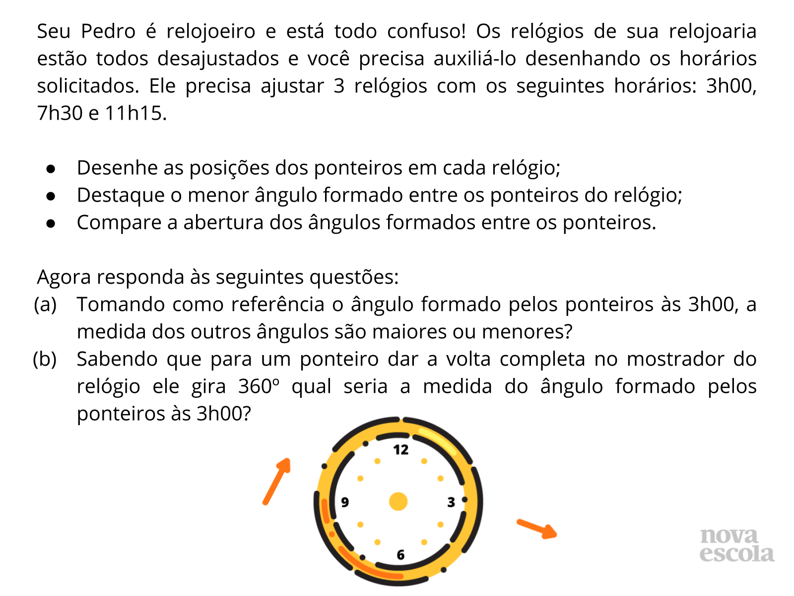 Classificando ângulos - Planos de aula - 5º ano