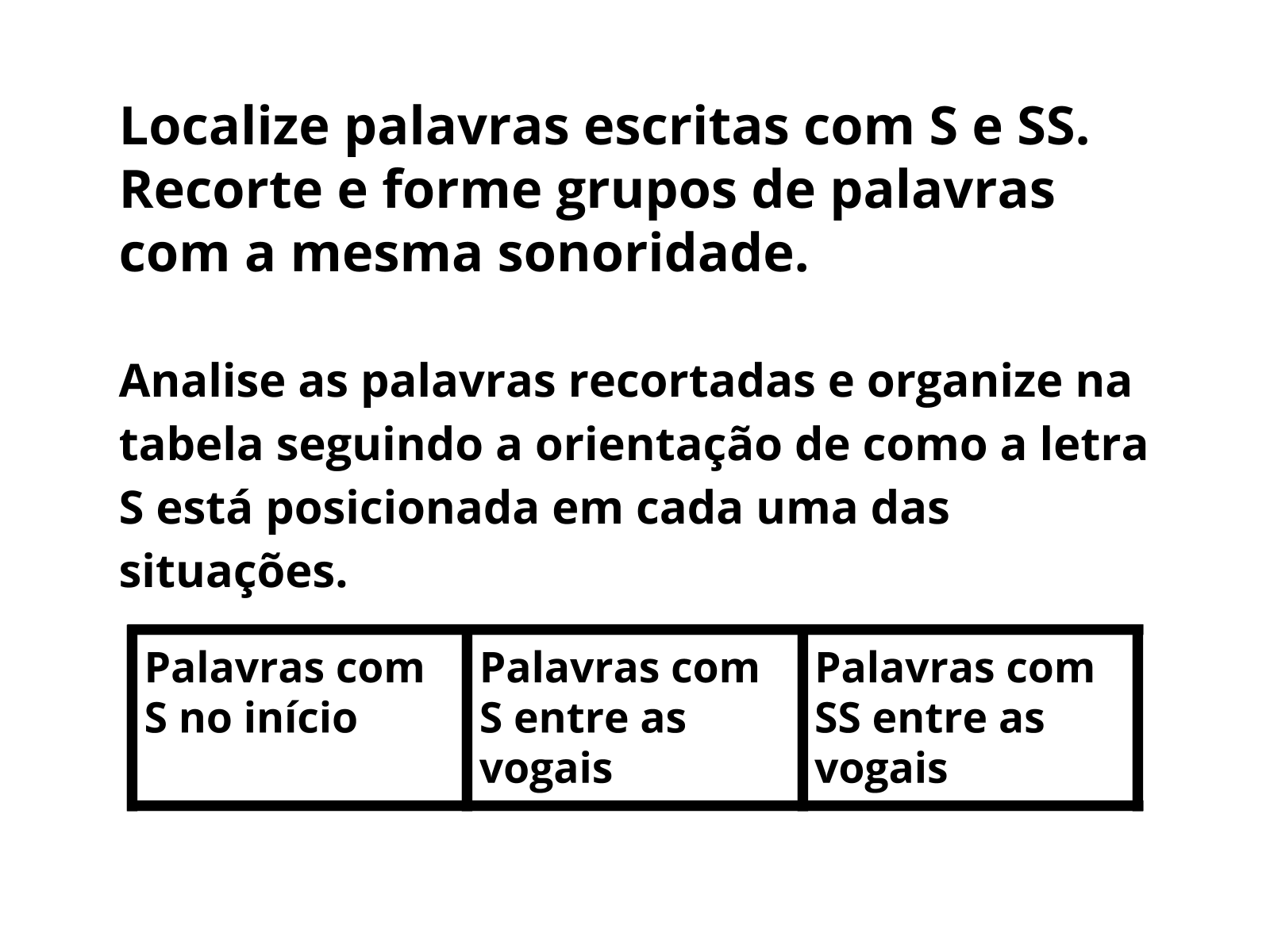 Plano de aula - 3º ano - S ou SS?