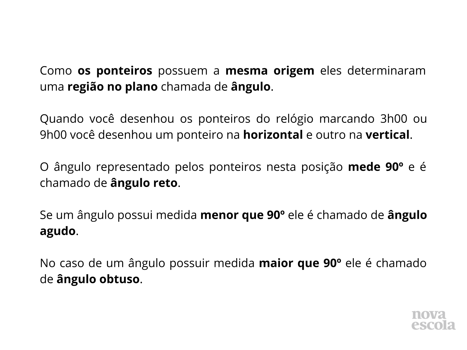 Classificando ângulos - Planos de aula - 5º ano