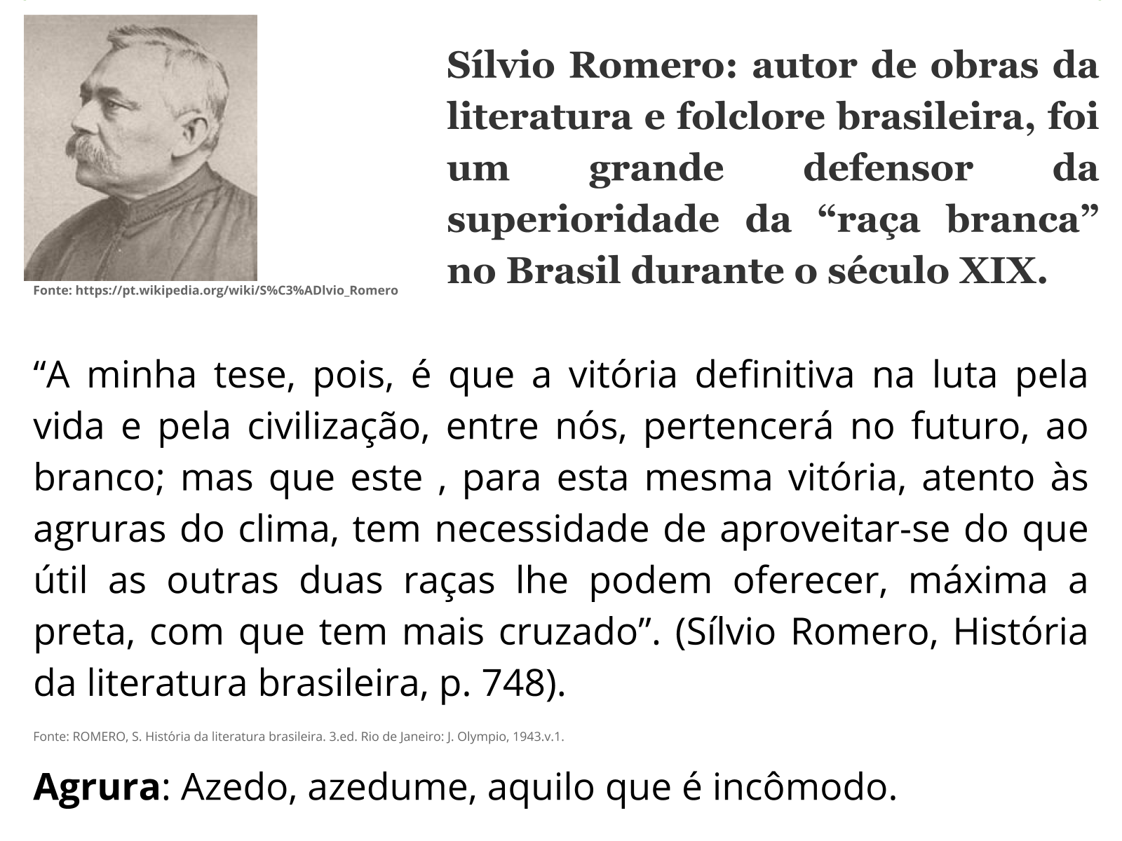 Plano de aula - 8º ano - Darwinismo social no Brasil