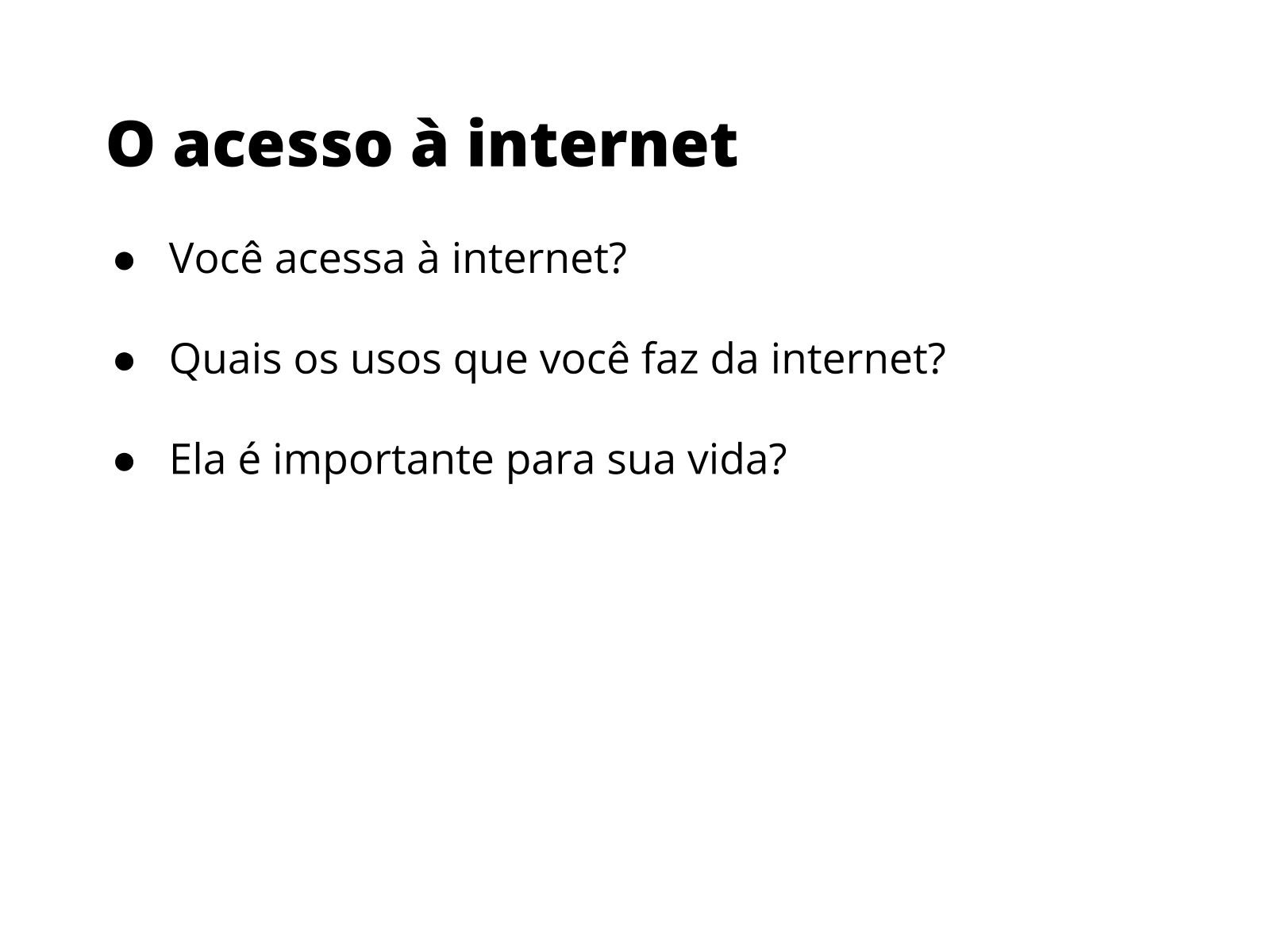 O acesso à internet: Complexidades e discrepâncias no acesso à rede ...