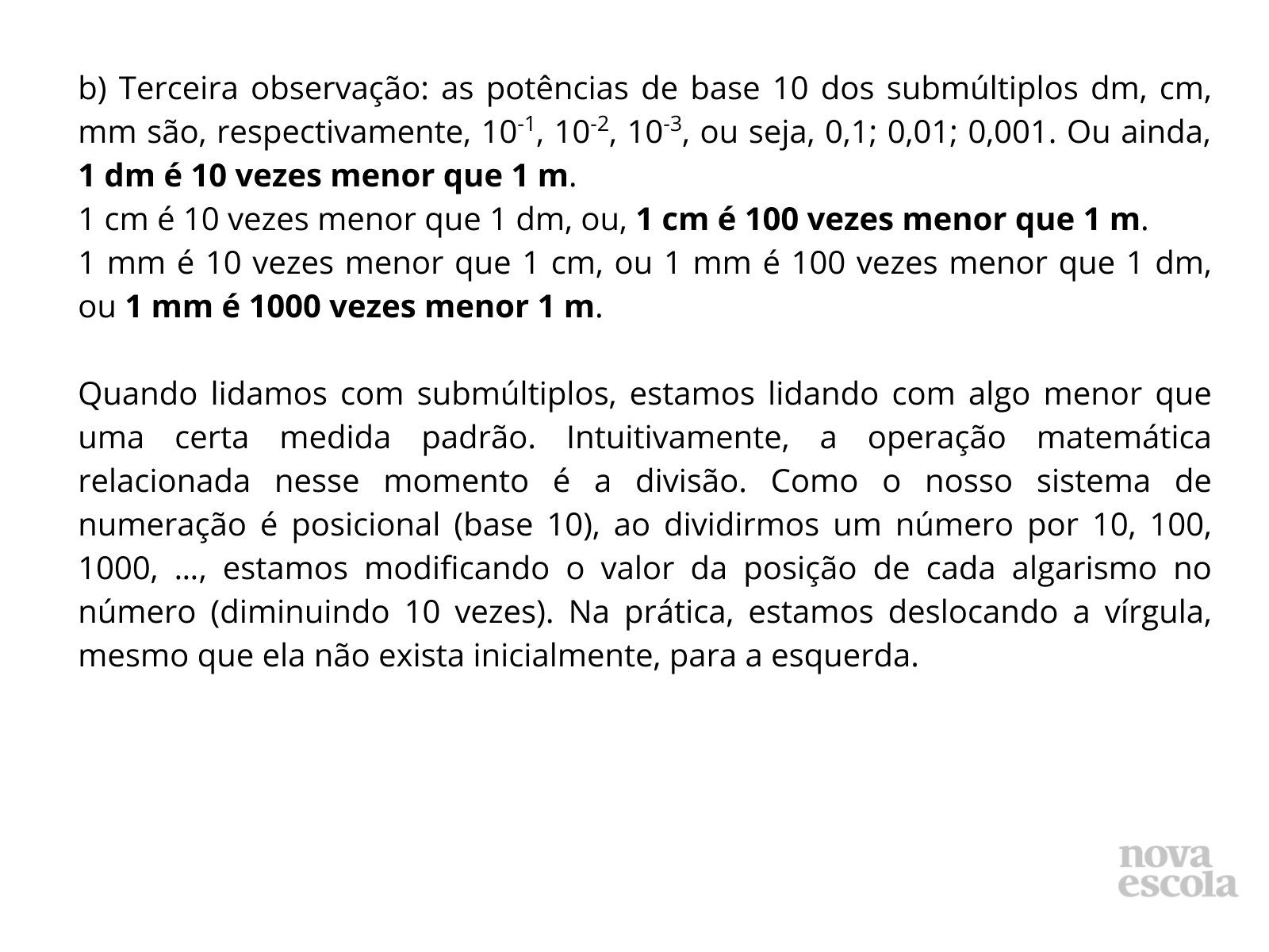 Conversão de Medidas de Comprimento em Metro - Planos de aula - 9º ano
